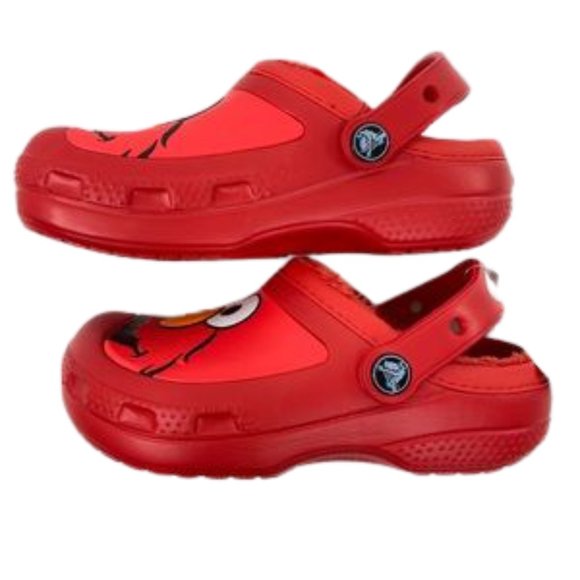 CROCS | Shoes | Crocs Red Elmo Faux Fur Lined Clogs J | Poshmark